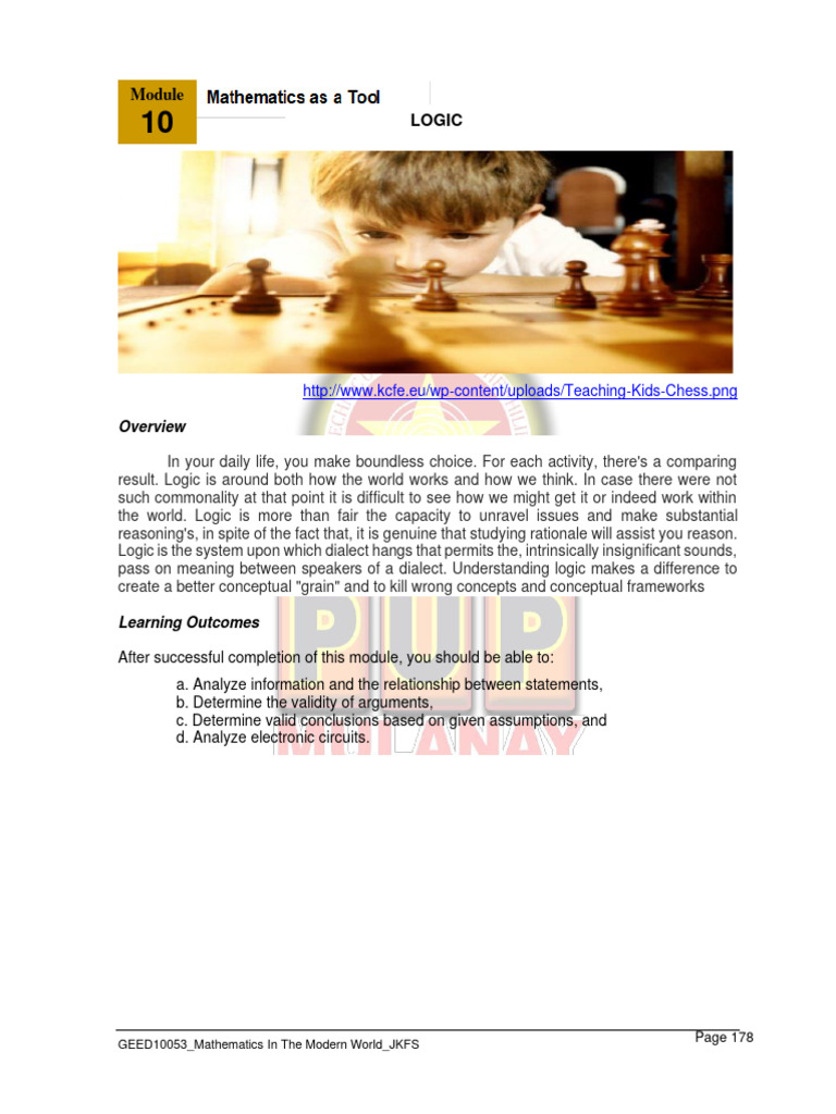 MODULE 10_Logic | PDF | Argument | Logic