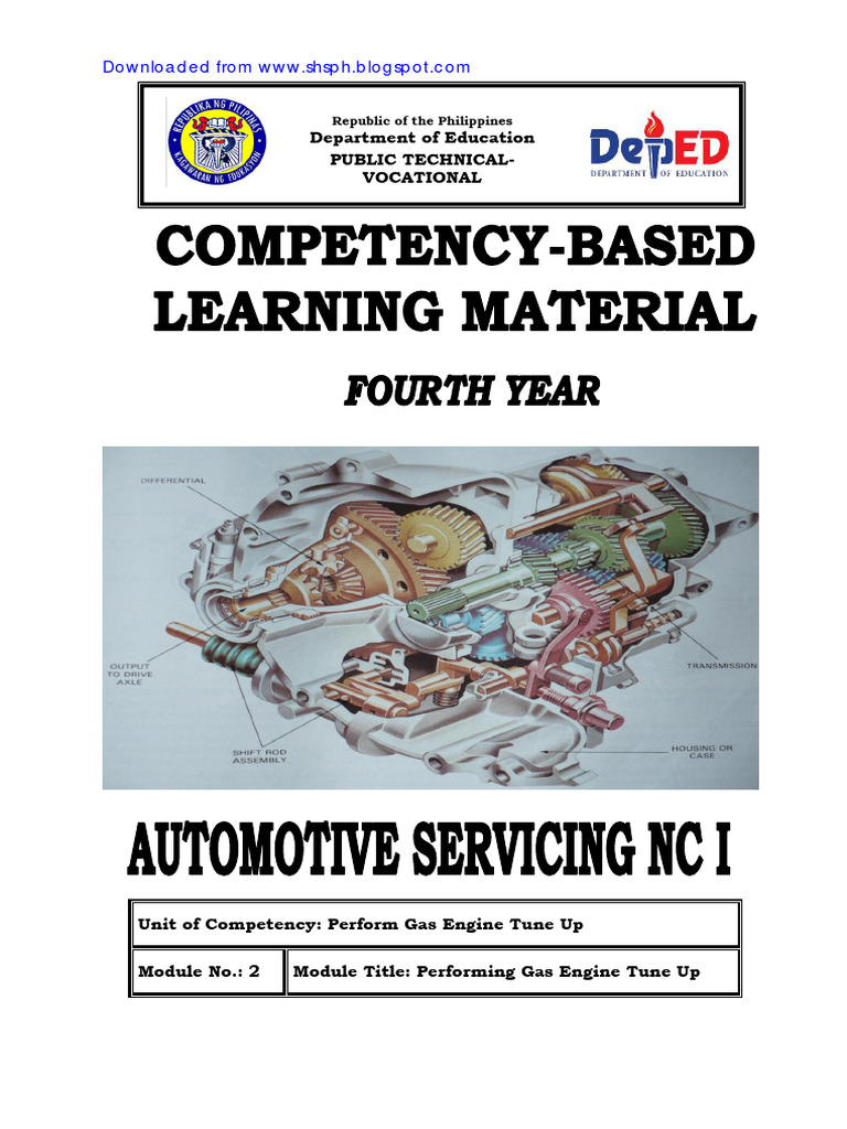 Gas Engine Tune-Up Training Module | PDF | Internal Combustion Engine ...