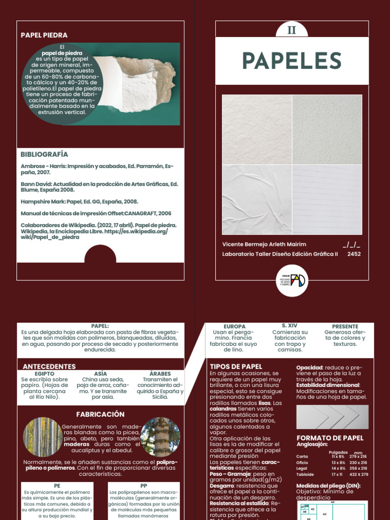 Díptico Papeles | PDF | Papel | Materiales