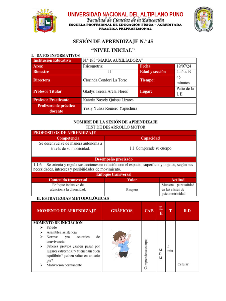 SESIÓN DE APRENDIZAJE SESION 45 4 años B TEST 2da | PDF | Aprendizaje ... SESIÓN DE APRENDIZAJE SESION 45 4 años B TEST 2da | PDF | Aprendizaje ...