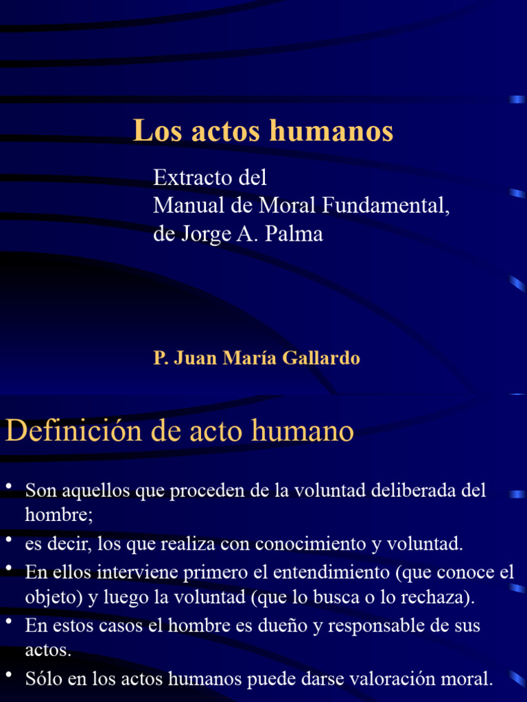 actos humanos | PDF | Moralidad | Conocimiento