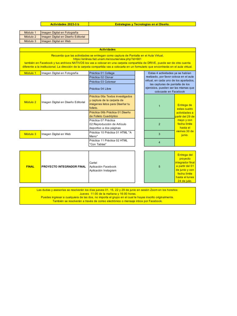 Actividades Findesemestre | PDF | Facebook | Informática