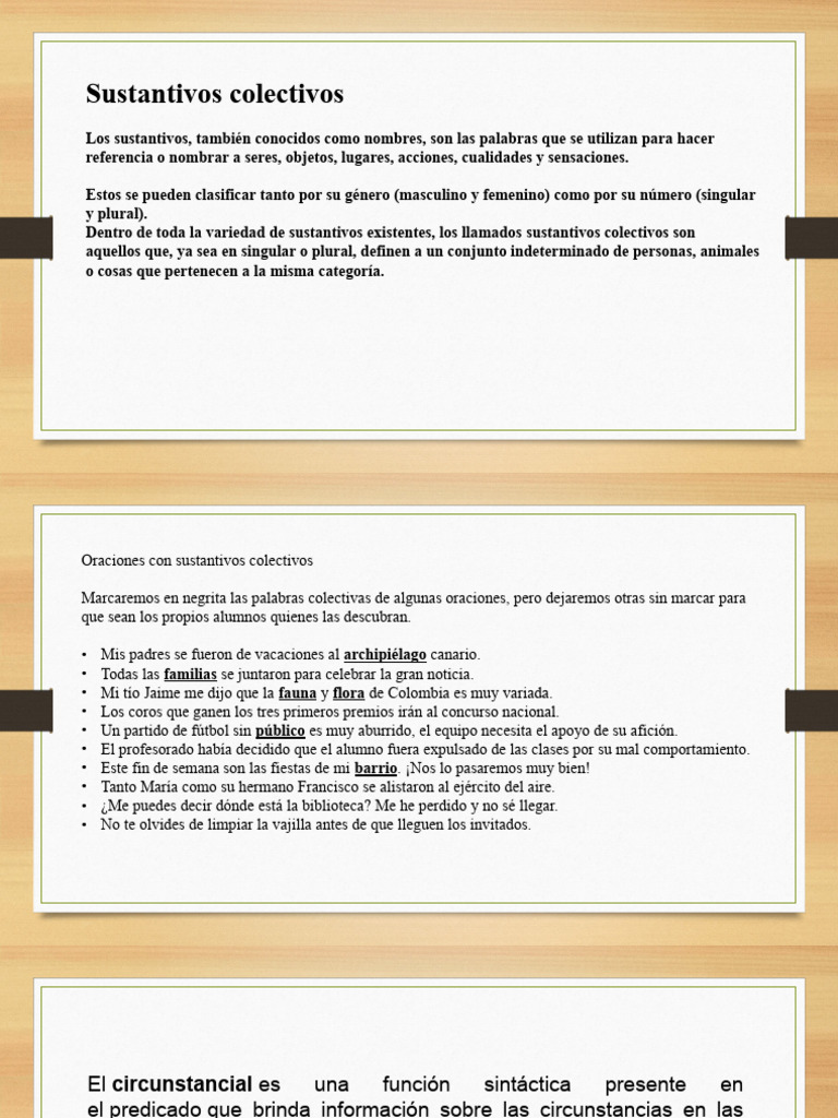 Sustantivos Colectivos y Ejemplos | PDF | Adjetivo | Sustantivo