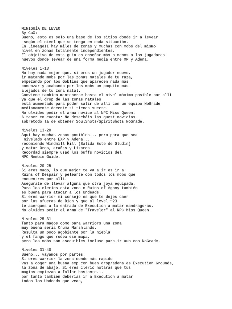 GUIA DE LEVEO L2 | PDF