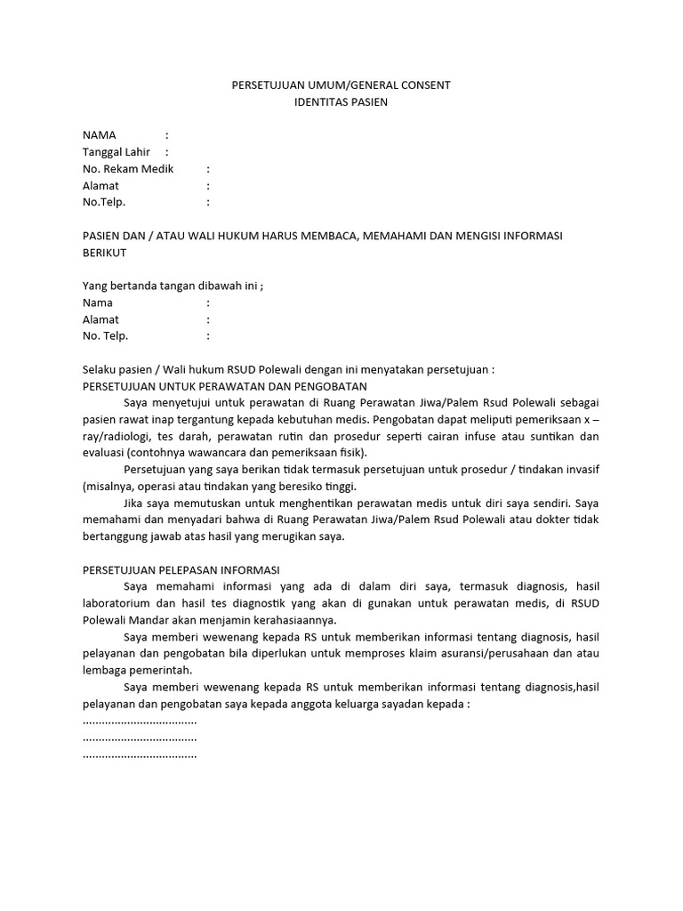 Infont Consent Palem | PDF