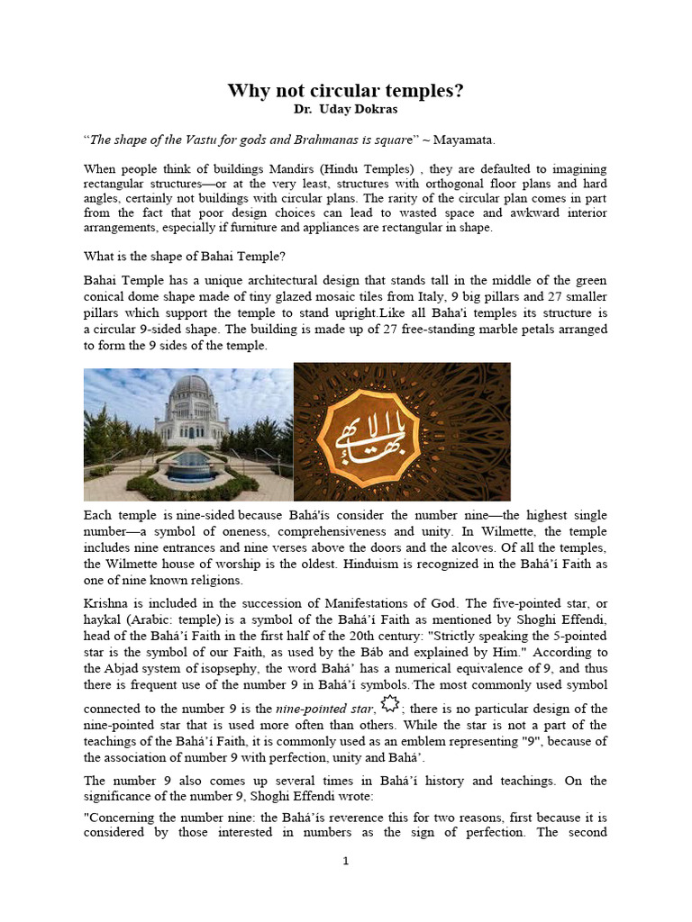 Circular vs. Square Temple Designs | PDF