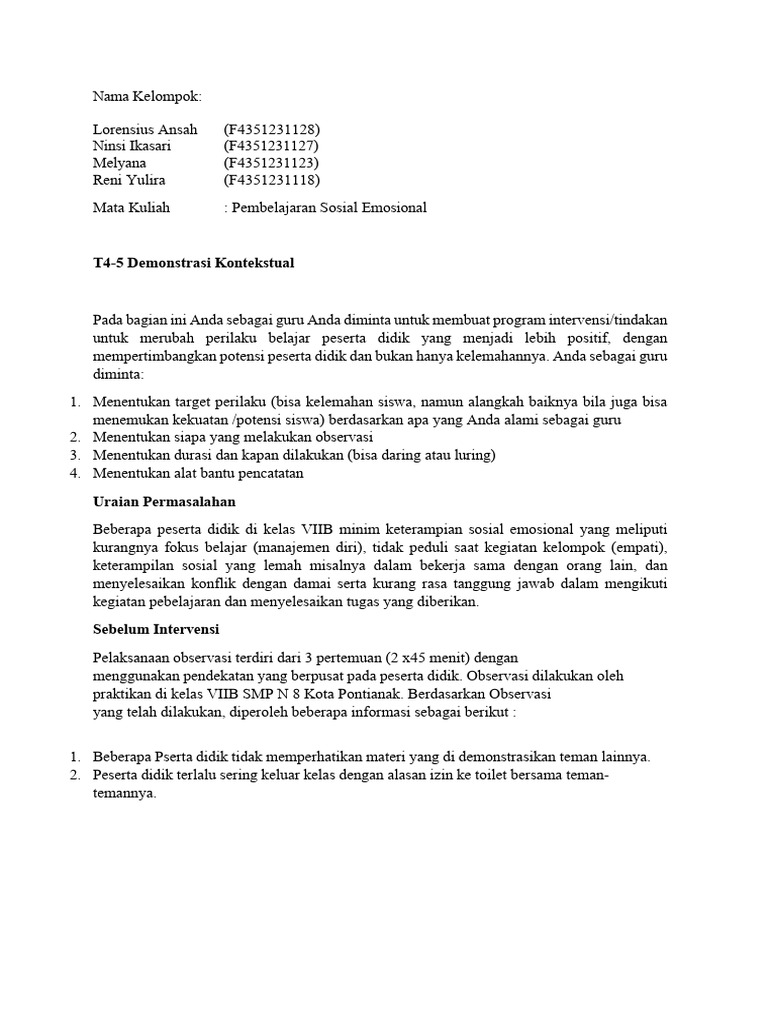T4-5 Demonstrasi Kontekstual | PDF