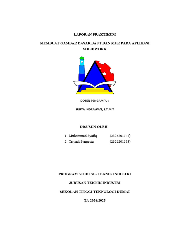 Gambar Teknik Baut dan Mur 2D | PDF