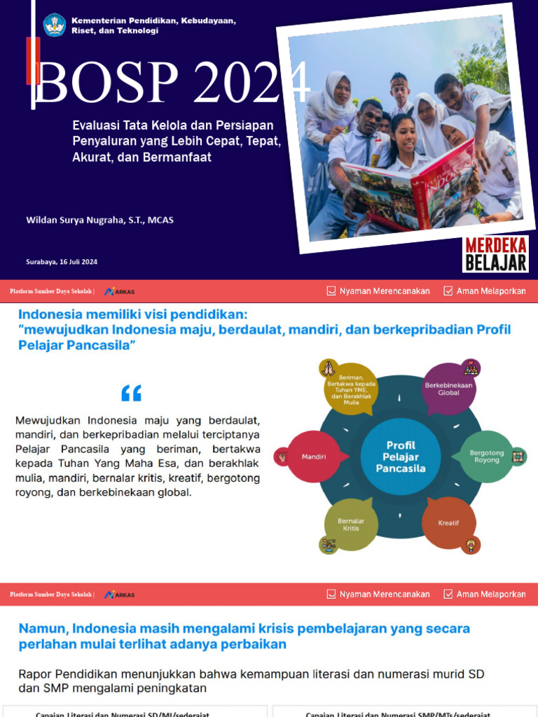 Materi Rangkuman Materii Pengelolaan BOSP Reguler Dan Kinerja 2024 | PDF