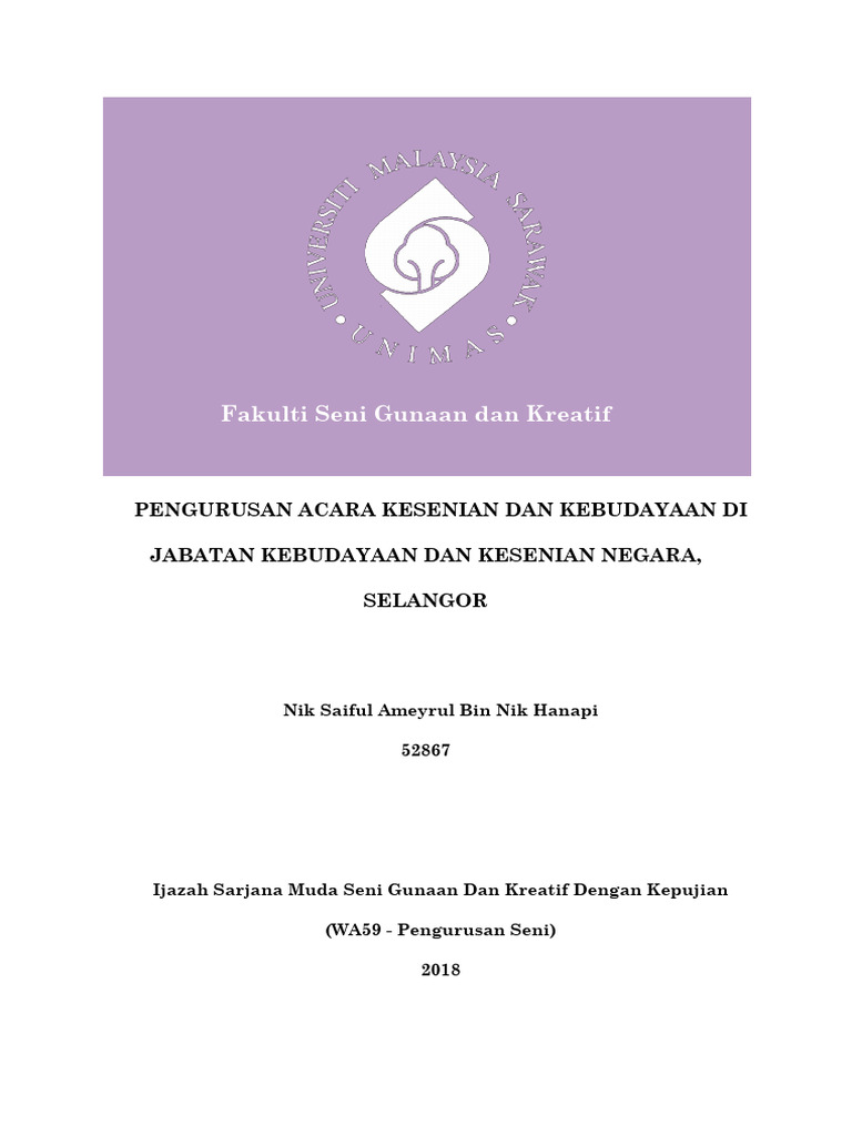 Pengurusan Acara Kesenian 24pgs | PDF