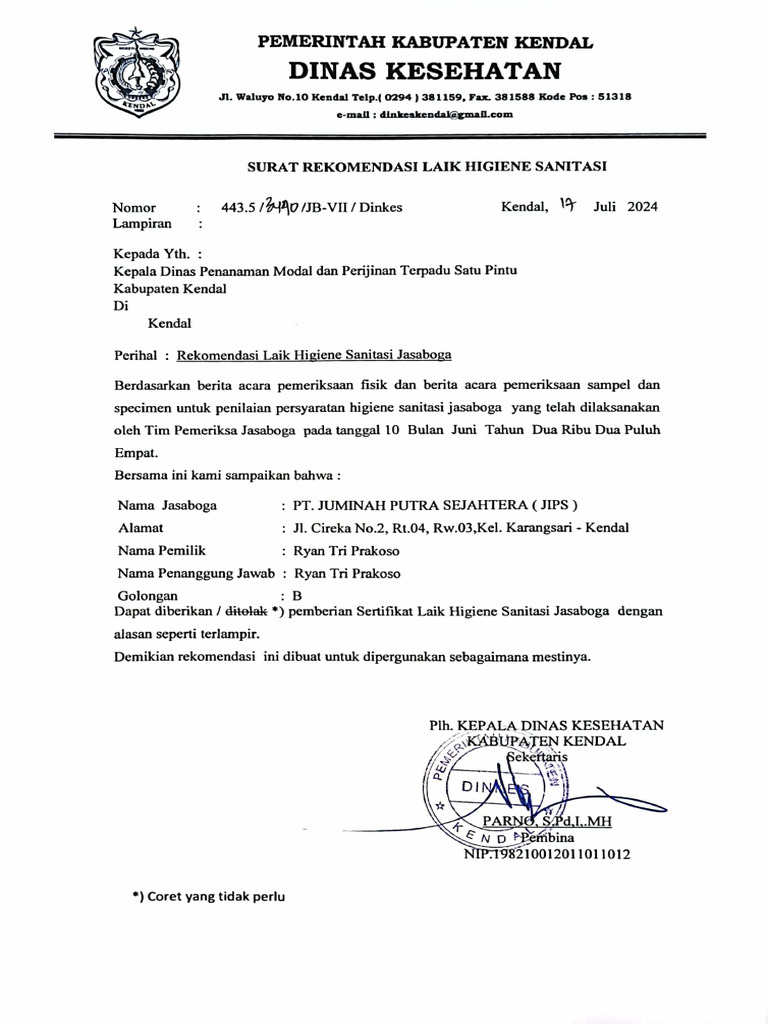 Sertifikat SLHS | PDF