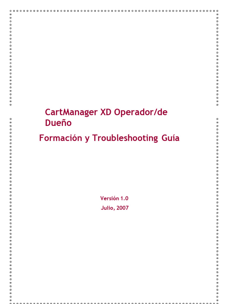 CartManager XD Owner-Operator Guid | Descargar gratis PDF | Control ...