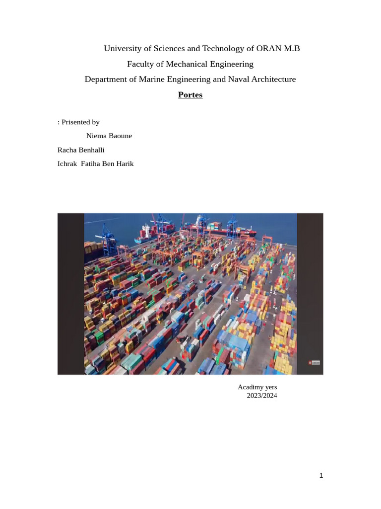 Ports | PDF | Port | Shipping