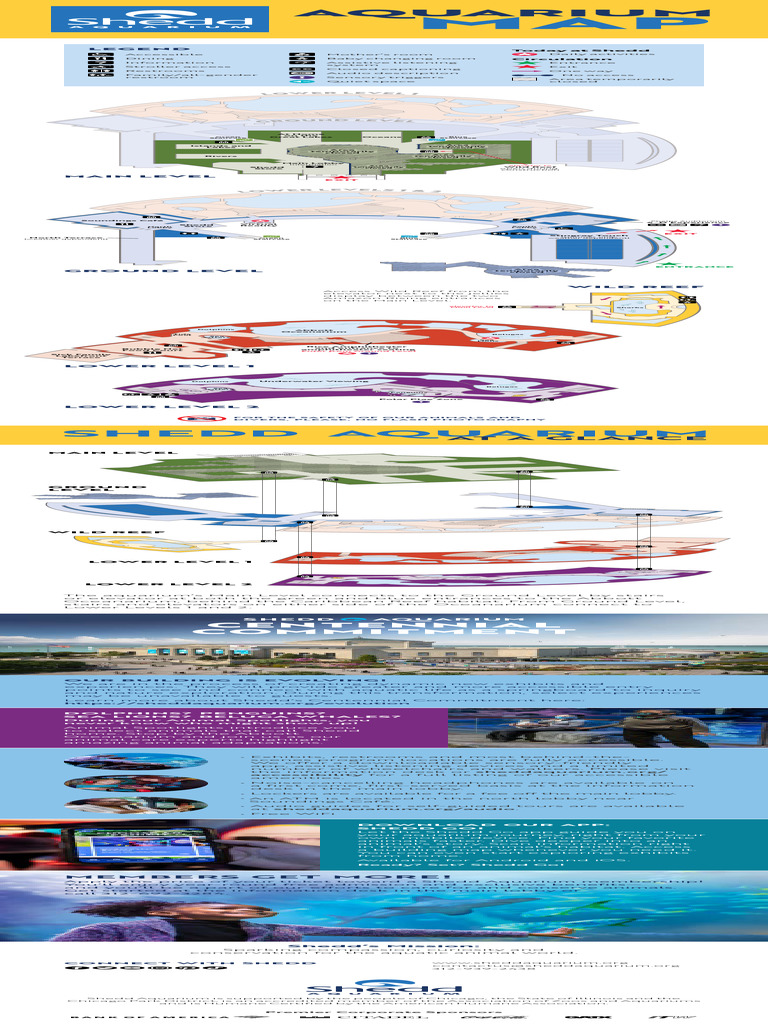 Shedd Aquarium Visitor Guide and Map | PDF | Sea | Aquarium