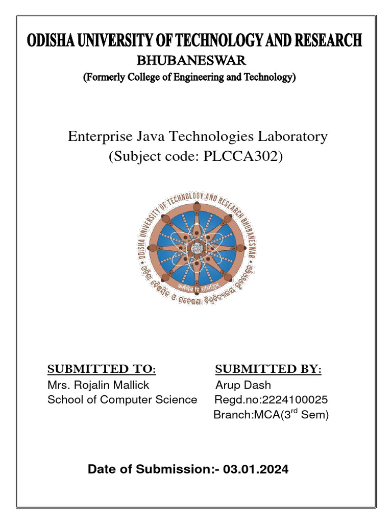 EJT Lab Record Arup | PDF | Computer Programming | Software EJT Lab Record Arup | PDF | Computer Programming | Software