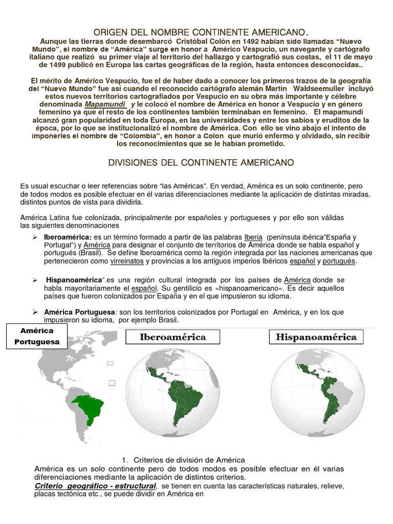 Geografia 2do Año 2024 | PDF | Américas | America latina