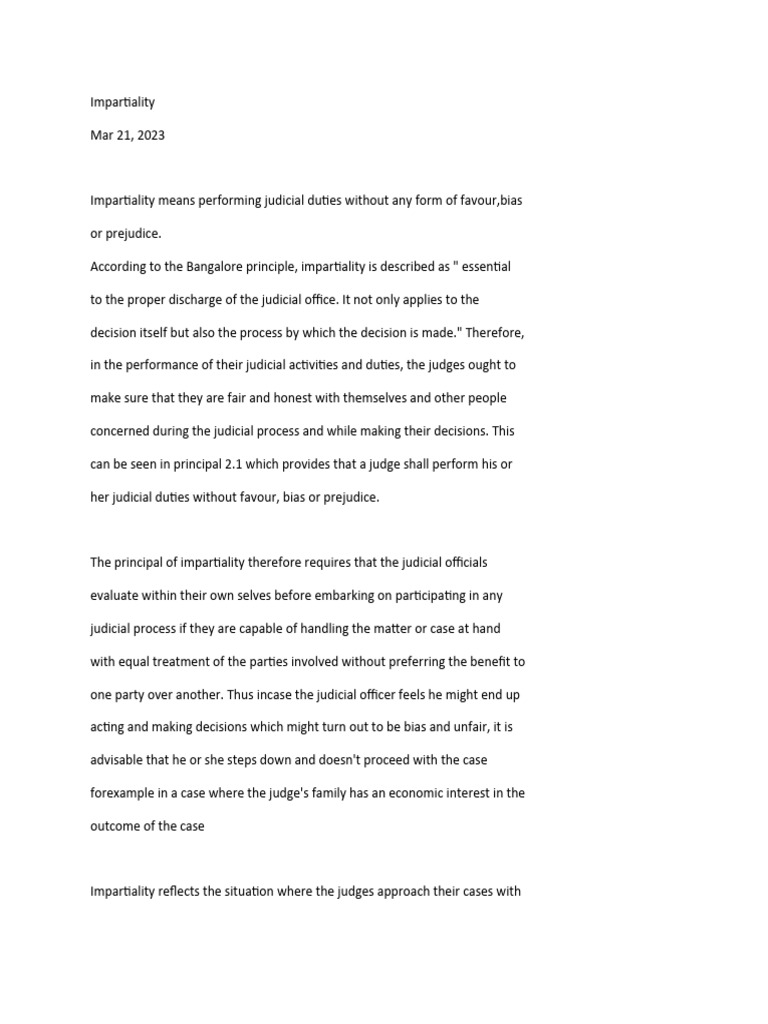 Impartiality WPS Office | PDF