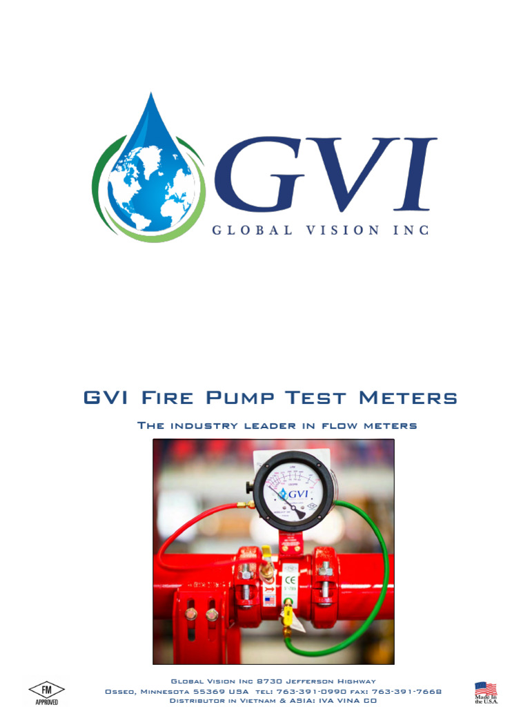 GVI Fire Pump Test Meters Overview | PDF | Calibration | Valve