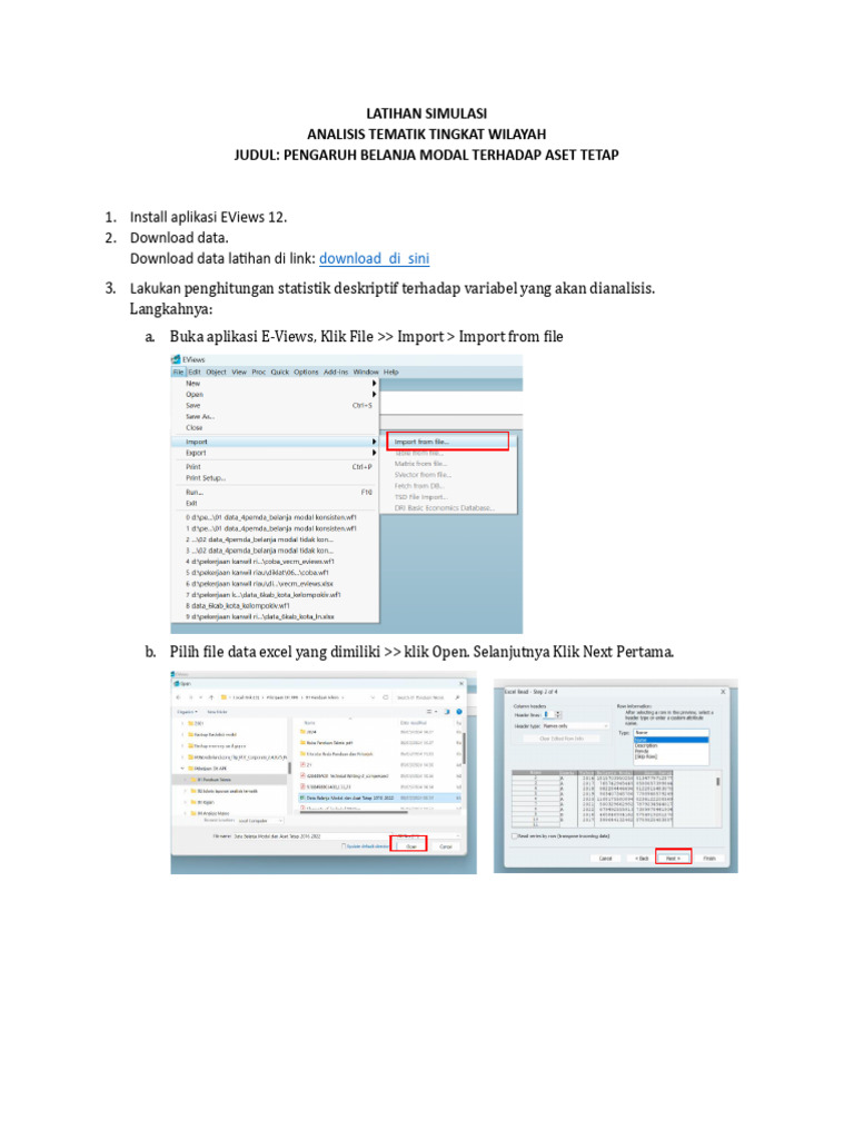 Simulasi Analisis Data Panel | PDF