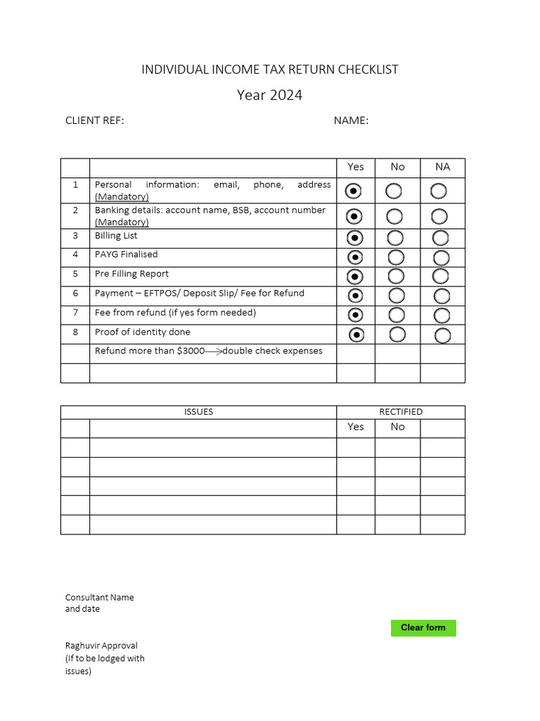 Checklist ITR v2 | PDF