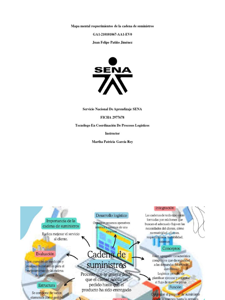 Mapa mental requerimientos de la cadena de suministros | PDF