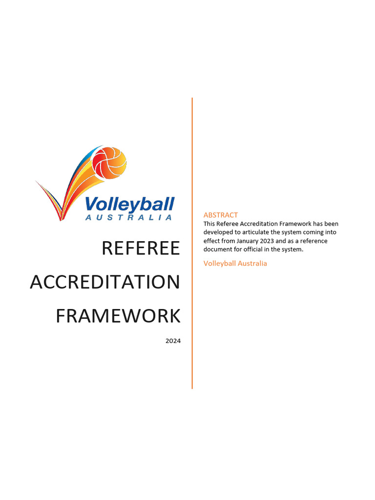 Referee Accreditation Framework 2024 | PDF