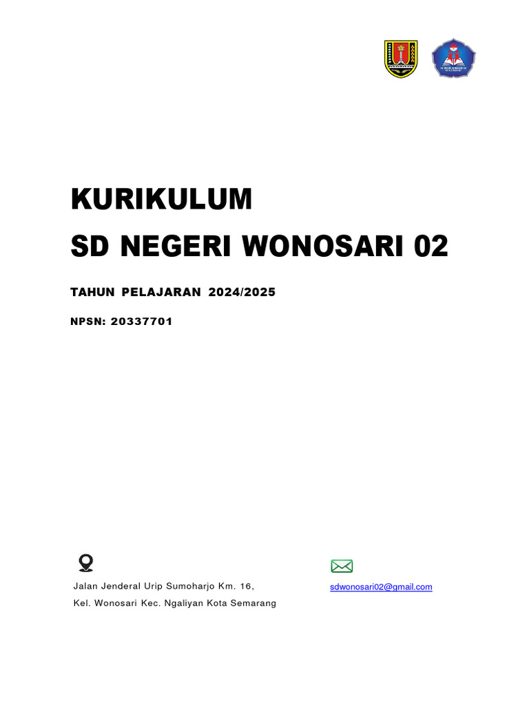 Kurikulum 2024 - SDN Wonosari 02 | PDF
