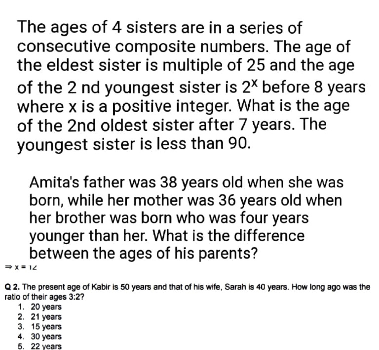 Ages | PDF | Elementary Mathematics | Numbers