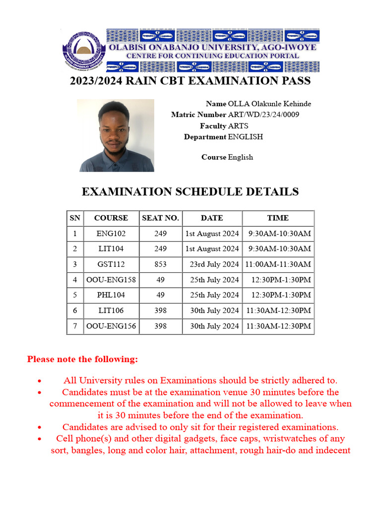 Examination Pass | PDF