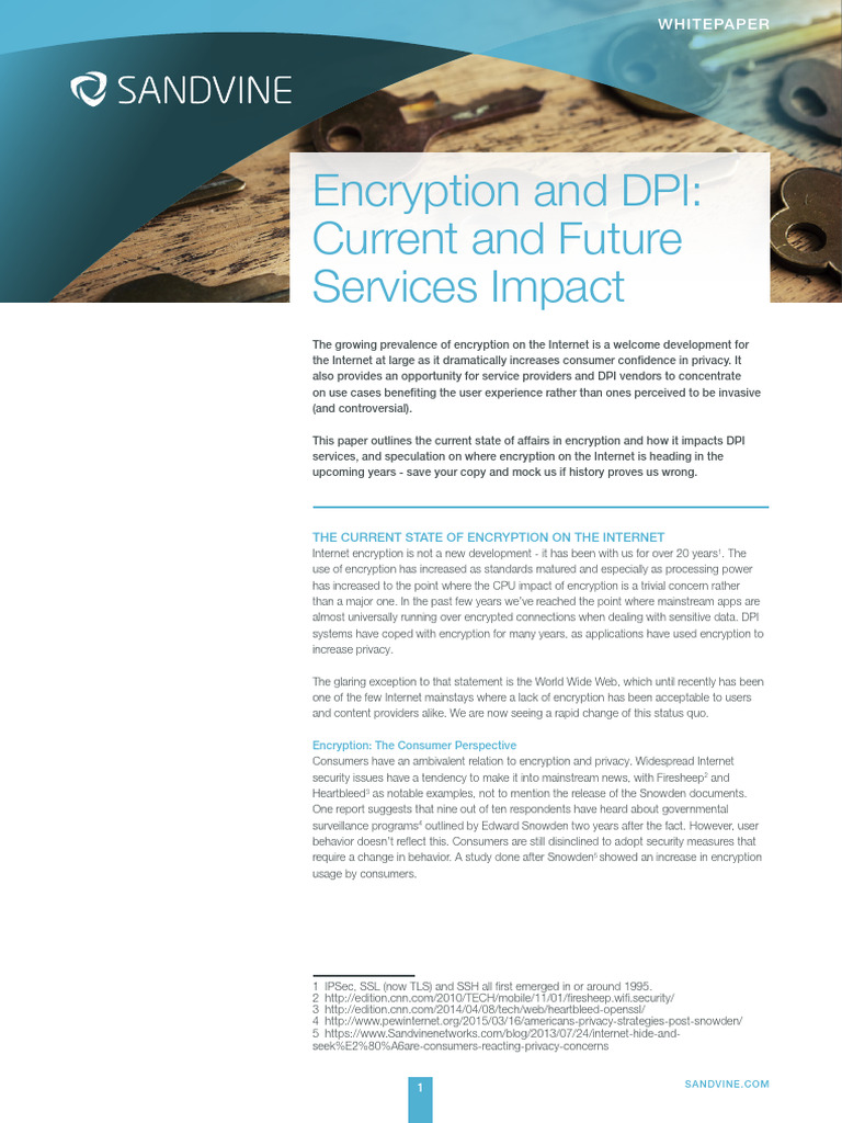 Sandvine WP Encryption and Dpi | PDF | Transport Layer Security | Public Key Certificate
