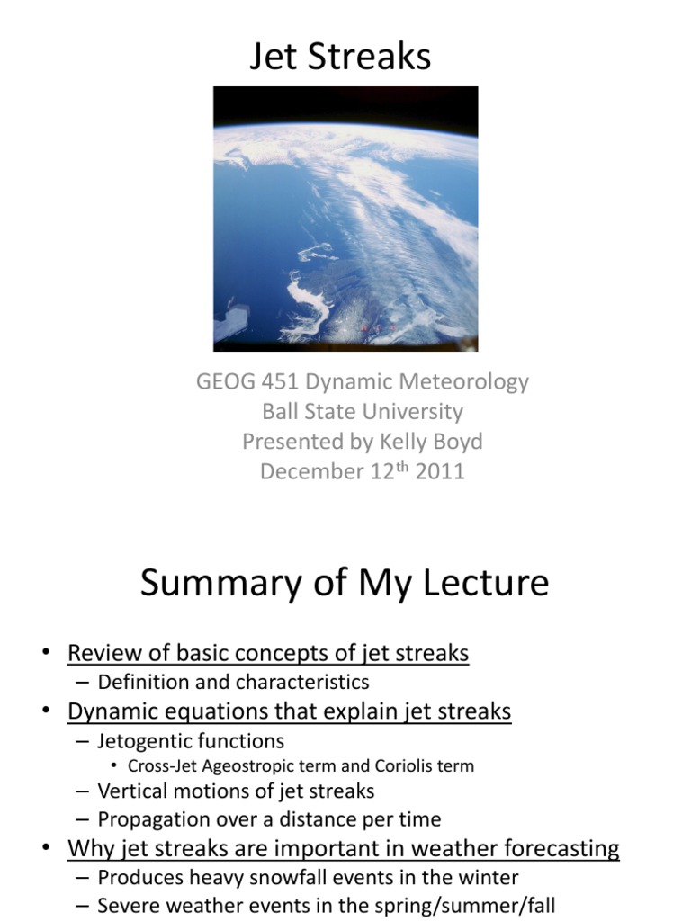 Jet Streaks | PDF | Jet Stream | Wound