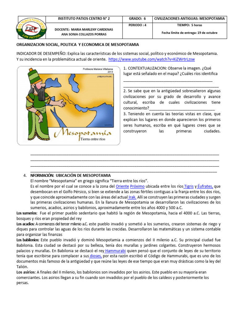 Documento Resumen Mesopotamia Pdf Mesopotamia Babilonia