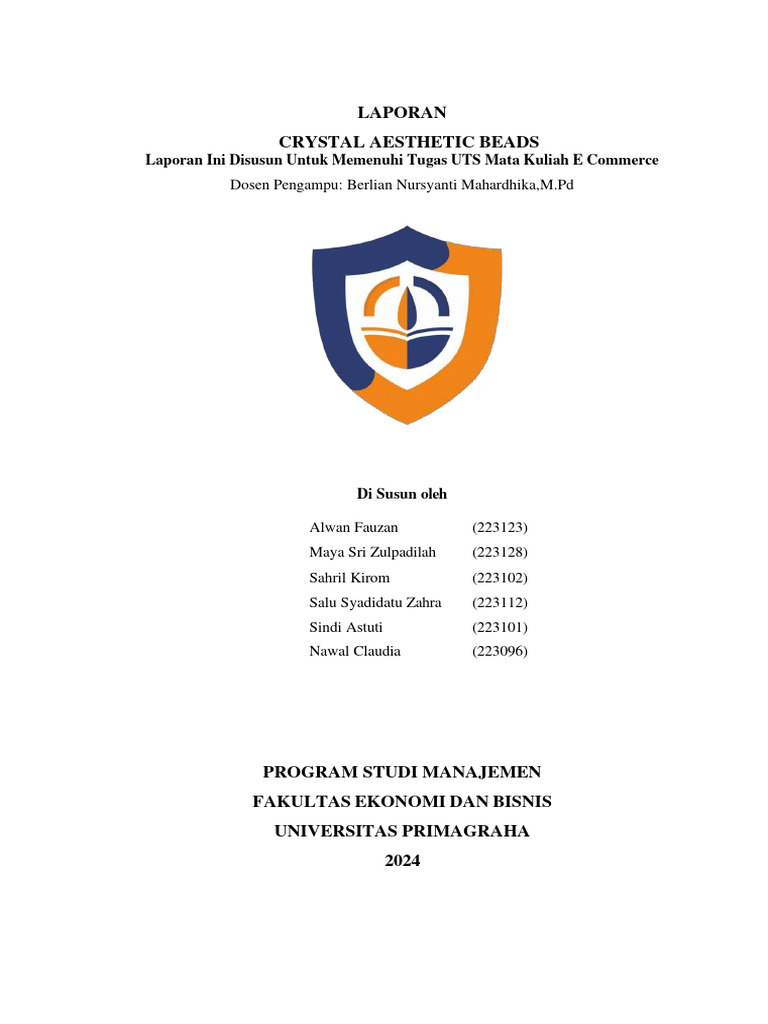 Laporan Uts - Kelompok 4 E-Commerce | PDF