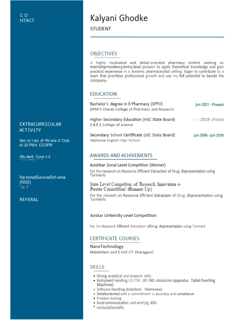 Kalyani Resume Compressed | PDF | Cognition