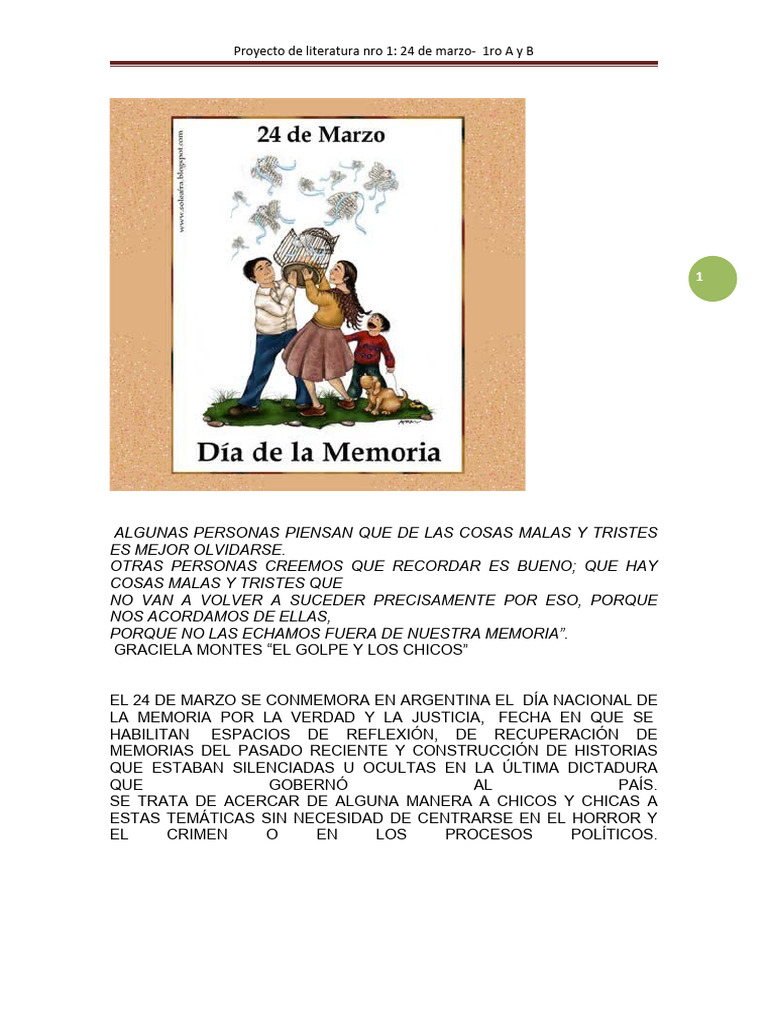 24 de marzo primer grado | PDF