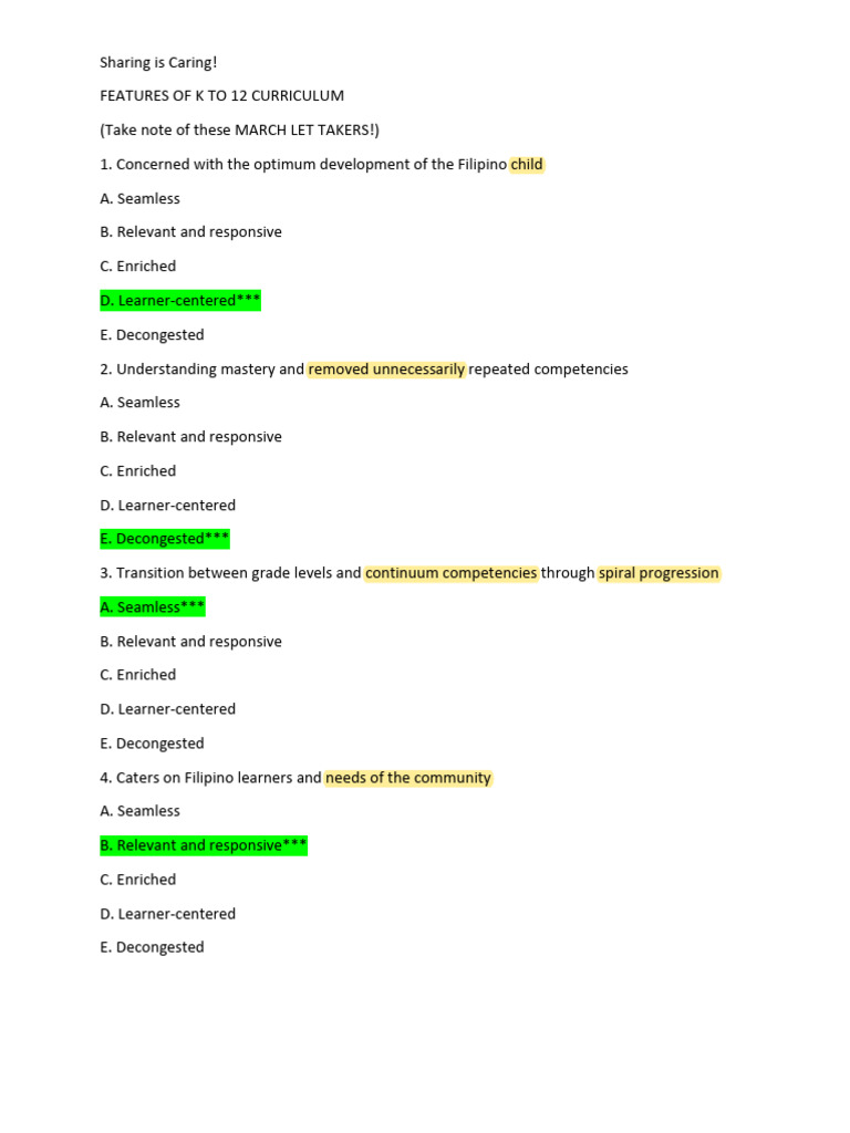 Prof Ed Let Reviewer 2021licensure Examination For Teachers | PDF ...