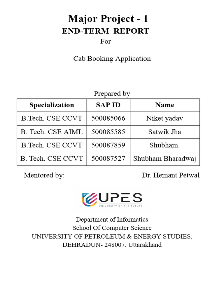 Report File Major Project No 13 | PDF | Mobile App | Software