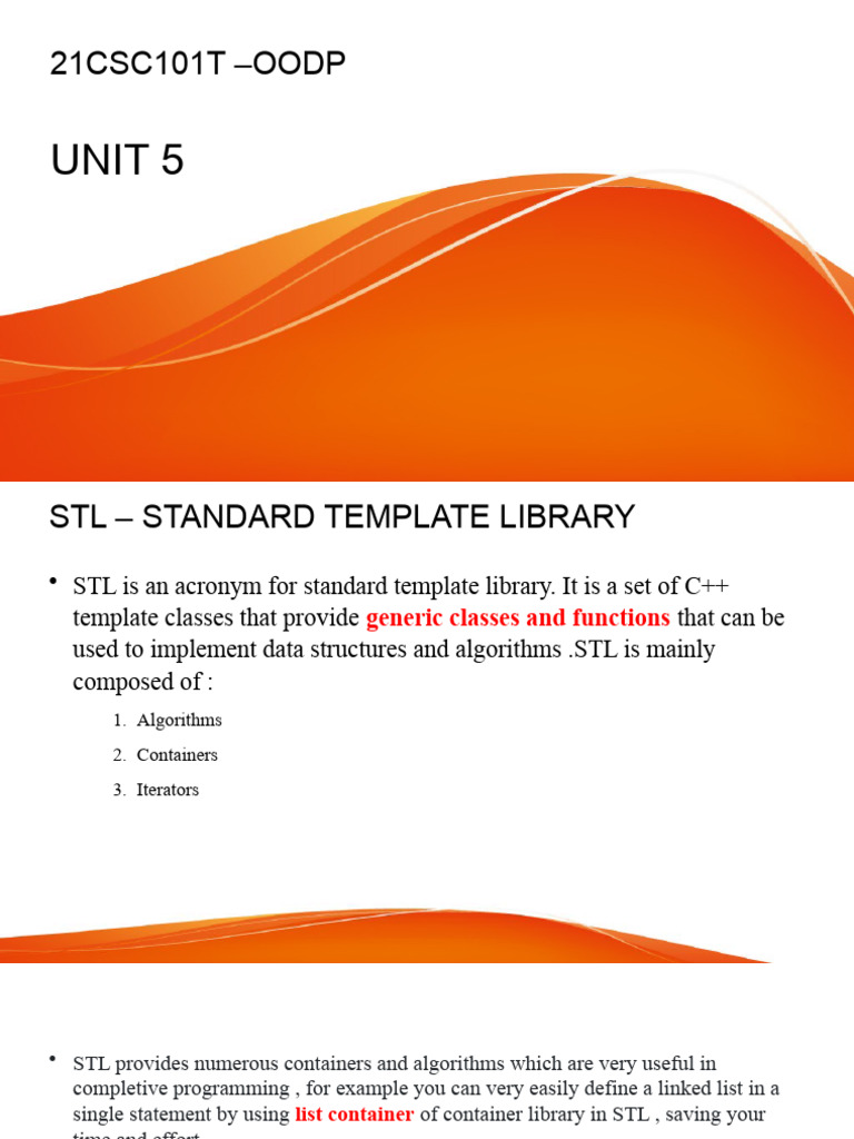 21CSC101T - Oodp Unit 5 | PDF | Queue (Abstract Data Type) | Programming Paradigms