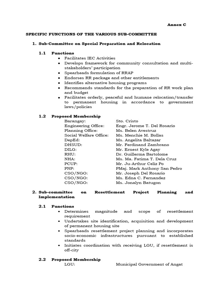 Annex C | PDF | Non Governmental Organization | Economies
