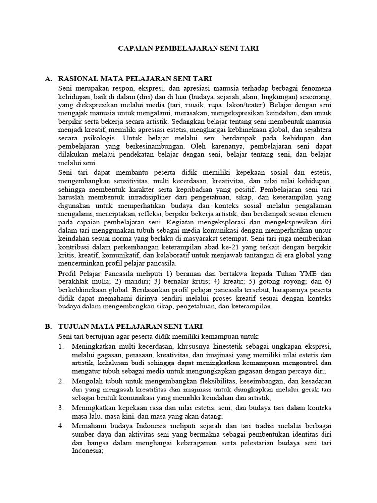 CP Seni Tari | PDF