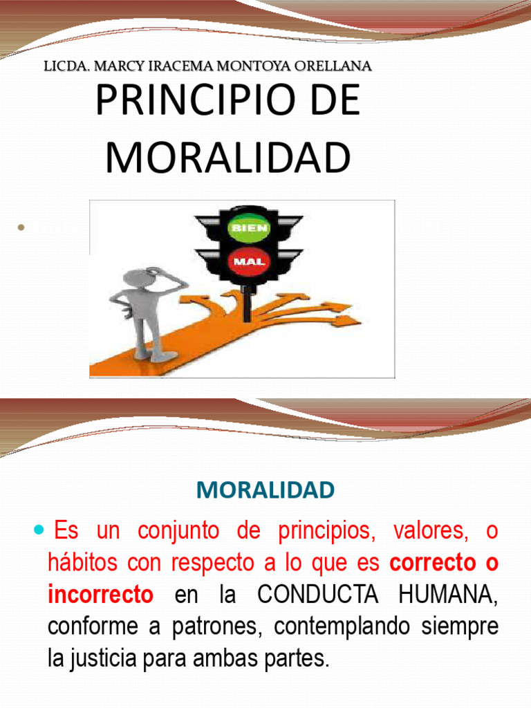 Principio de Moralidad | PDF | Moralidad | Justicia