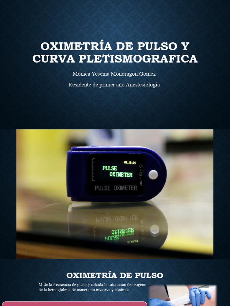 Oximetría de Pulso y Curva Pletismografica. Exponer | PDF ...
