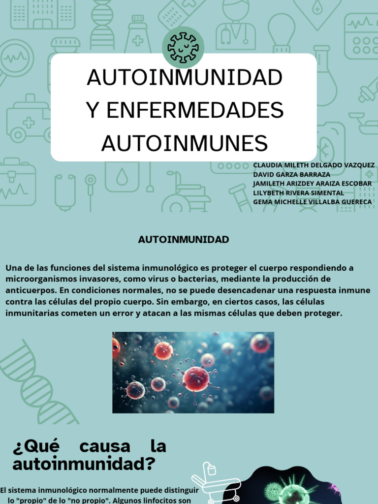 Autoinmunidad y Enfermedades Autoinmunes | PDF | Sistema inmune ...