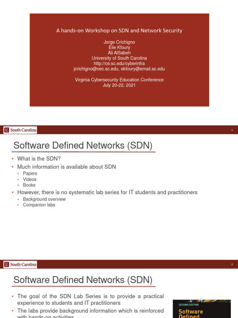 Day 1 - Introduction To Software Defined Networking | PDF | Computer Network | Packet Switching