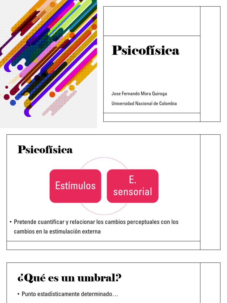 Clase 2 Psicofísica | PDF | Sentidos | Percepción