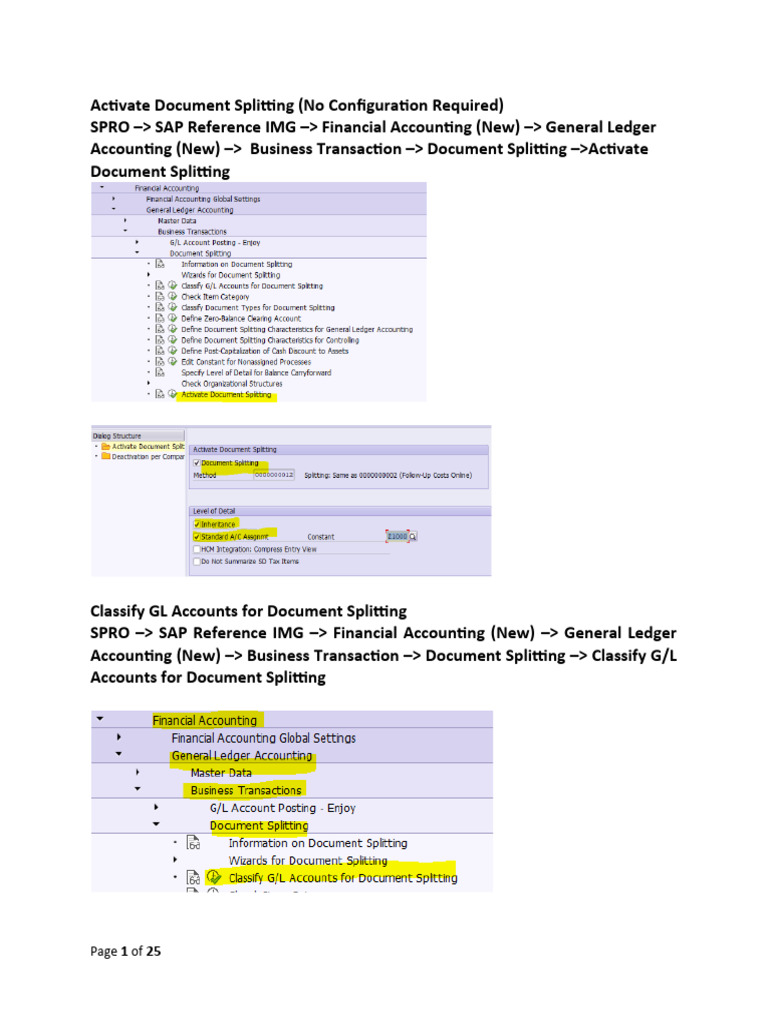 Classifying GL Accounts for Splitting | PDF | Financial Accounting | Taxes