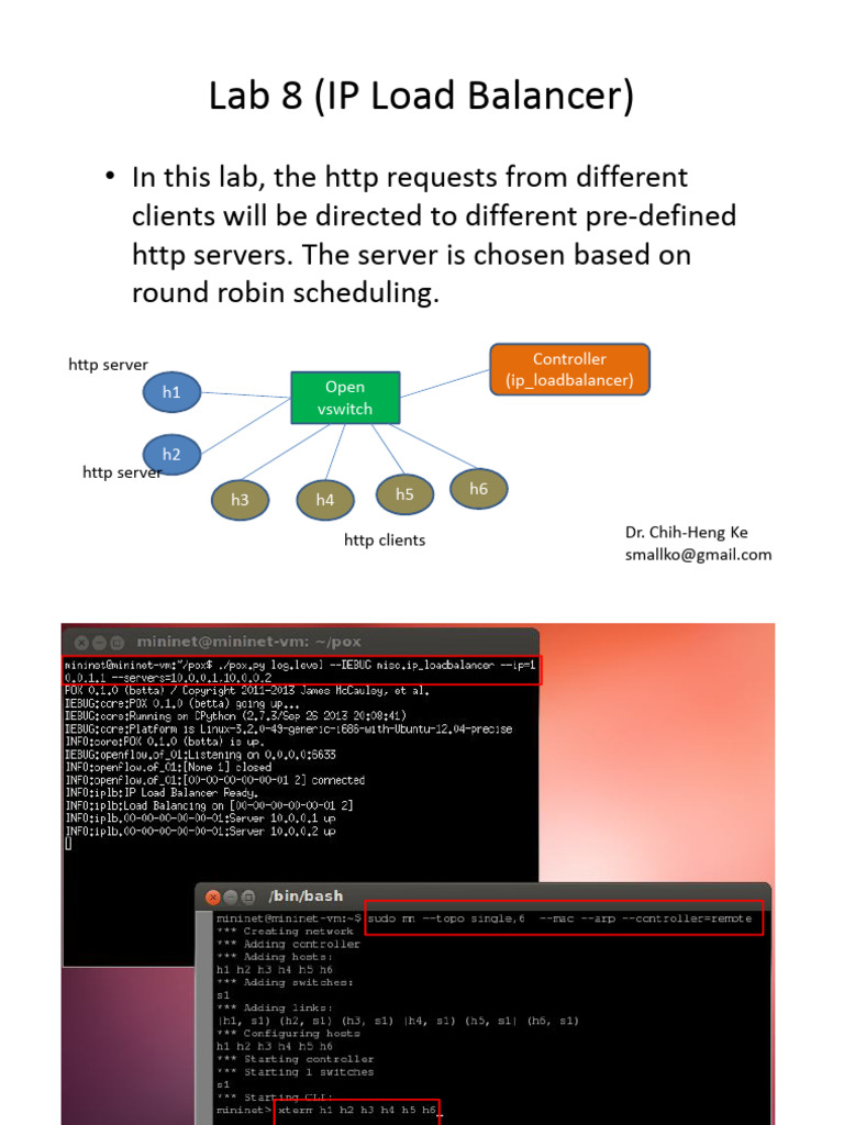 mySDN Lab8 | PDF | Load Balancing (Computing) | Web Server