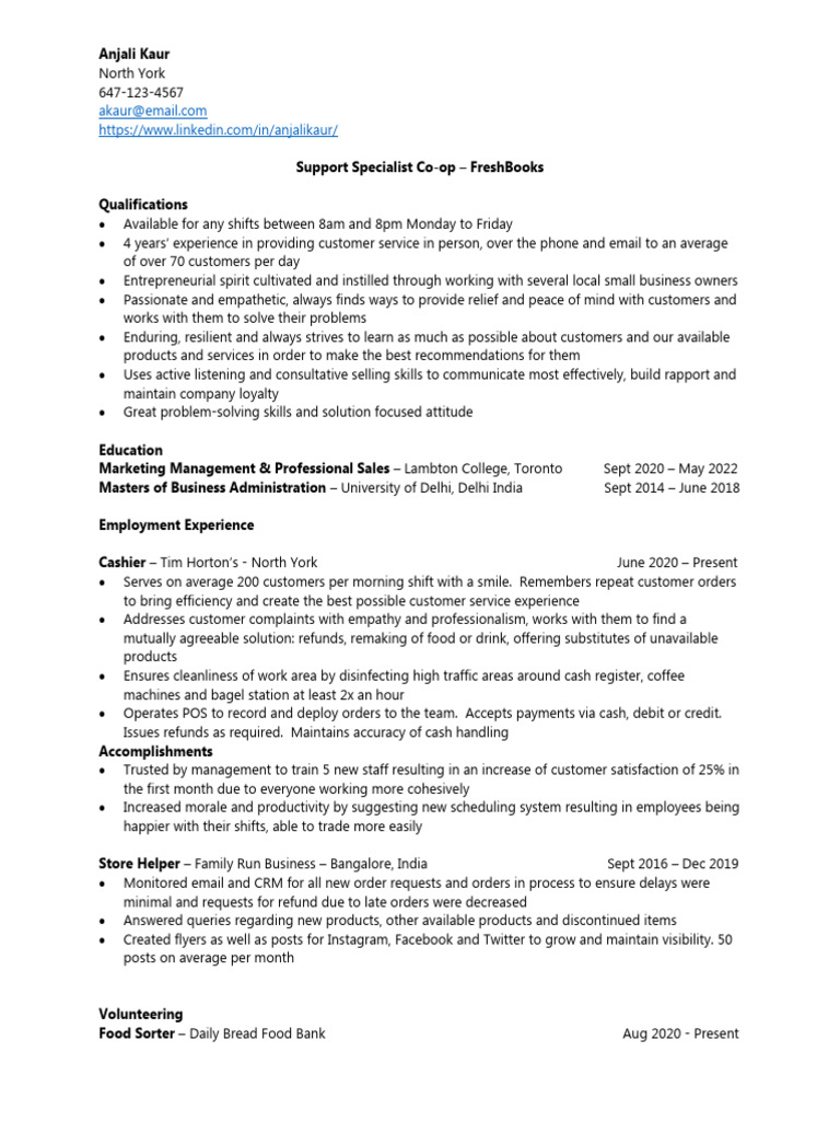 Resume Sample - ATS Friendly | PDF | Point Of Sale | Business