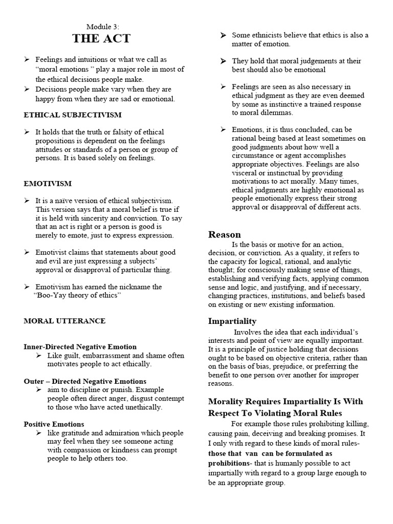 Ethics Module 3 Reviewer Part 2 | PDF | Psychology | Social Psychology