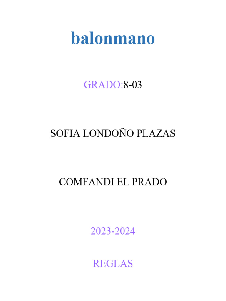 Balon Mano | PDF